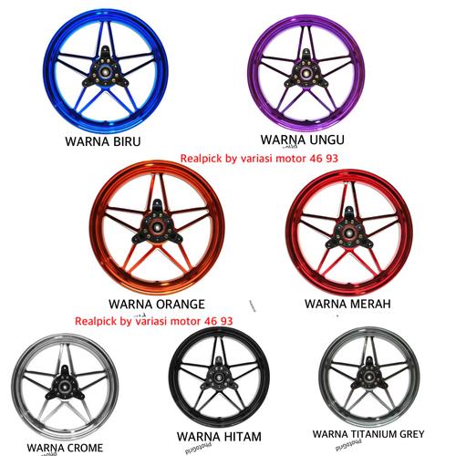 Jual VELG VND VSPEED NMAX OLD / NMAX LAMA VELG PELEK BINTANG V SPEED ...