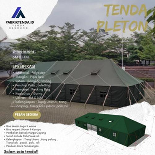 Jual Tenda Pleton TNI MILITER BARRAK Ukuran 6x14 Bisa Request Ukuran ...