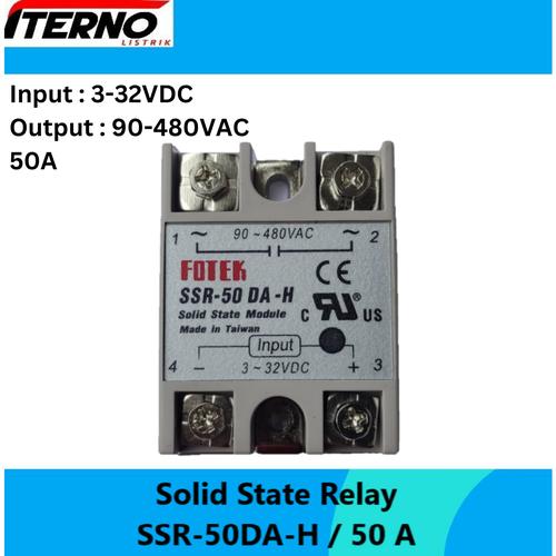 Jual Solid State Relay SSR-50DA-H Fotek SSR50DAH 50A - Kota Tangerang - iterno listrik | Tokopedia