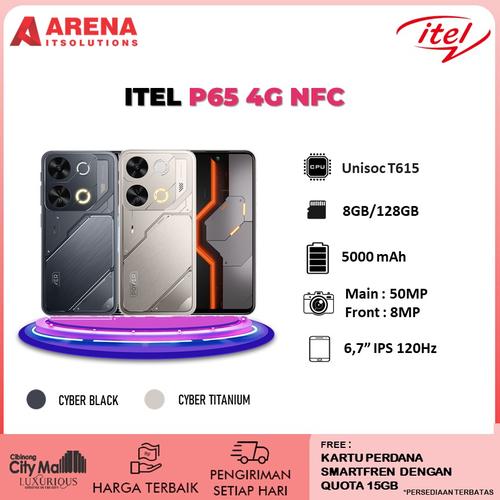 Jual ITEL P65 4G NFC 8GB 128GB CYBER TITANIUM / CYBER BLACK - CYBER ...