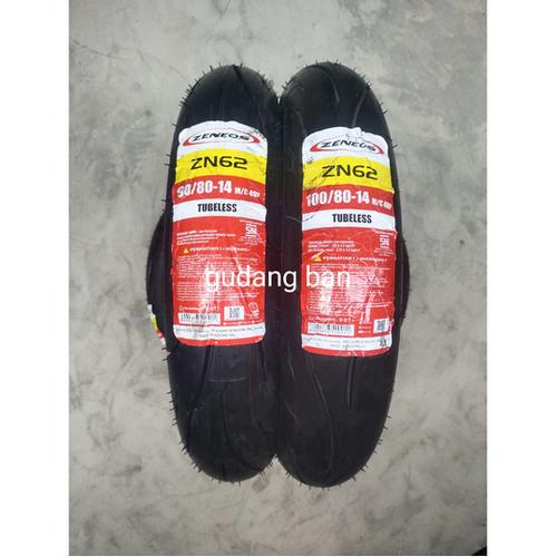 Jual Paket 2 Ban Luar Zeneos ZN62 90/80 100/80 Ring 14 Tubeless Motor ...