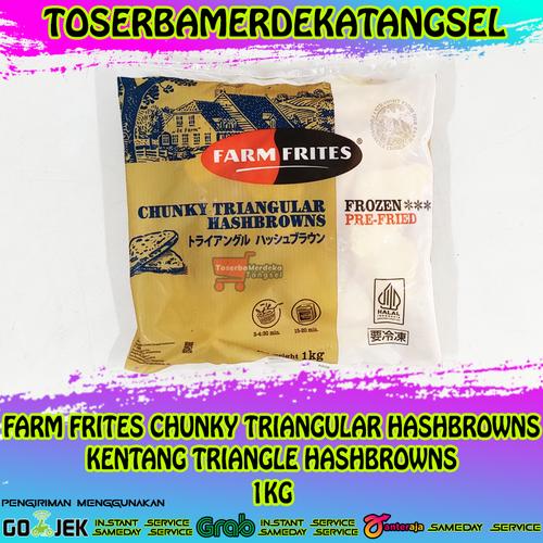 Jual Farm Frites French Fries Chunky Triangle Hashbrown Kentang Goreng ...