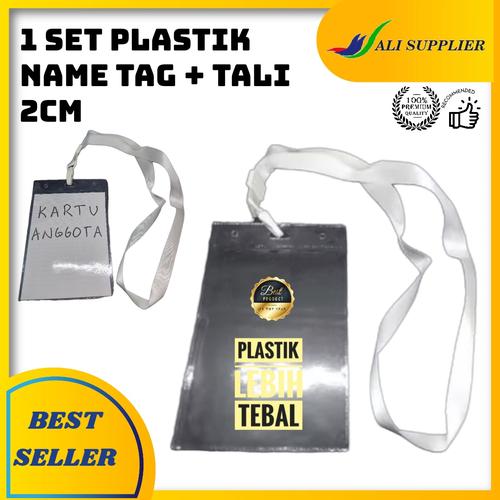 Jual 1 SET PLASTIK NAME TAG + TALI 2CM / PLASTIK ANGGOTA PANITIA + TALI ...