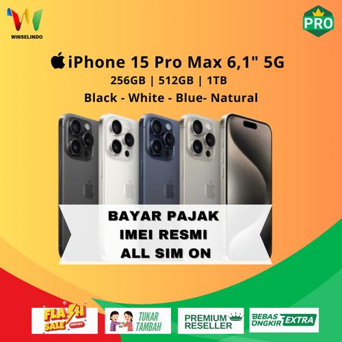 Promo IMEI RESMI Apple iPhone 15 Pro Max Promax 256GB 512GB 1TB Black ...