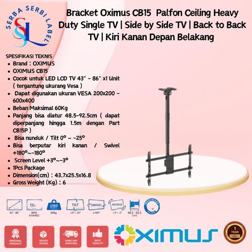 Jual Oximus CB15 CB15S CB15B Bracket Palfon Ceiling Heavy Duty Single ...
