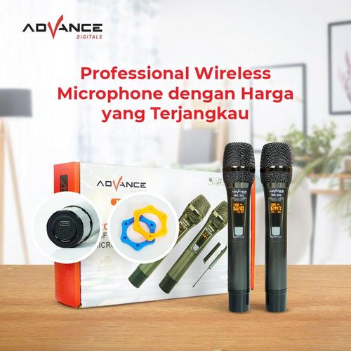 Jual ** 【Gratis Ongkir+COD】Advance Mic Wireless Microphone Mic double ...