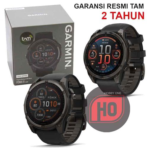 Jual Garmin Fenix 8 Sapphire Amoled/Solar Carbon Gray DLC Titanium ...