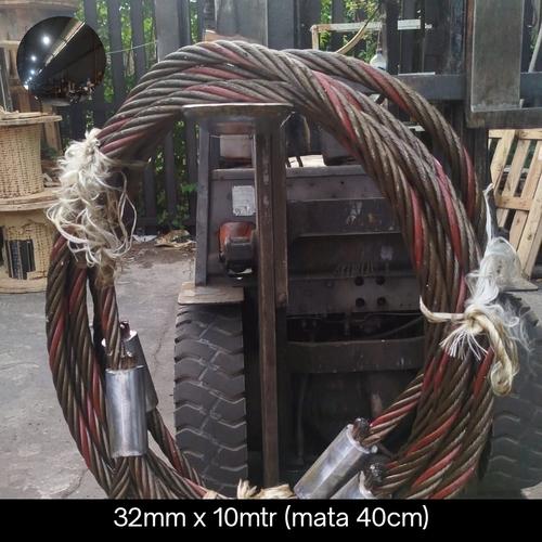 Jual Kawat Seling/Wire rope/Seling baja press 32mm panjang 10meter ...