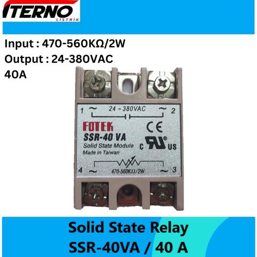 Jual Solid State Relay SSR-40VA Fotek SSR40VA 40A - Kota Tangerang - ITERNO LISTRIK | Tokopedia