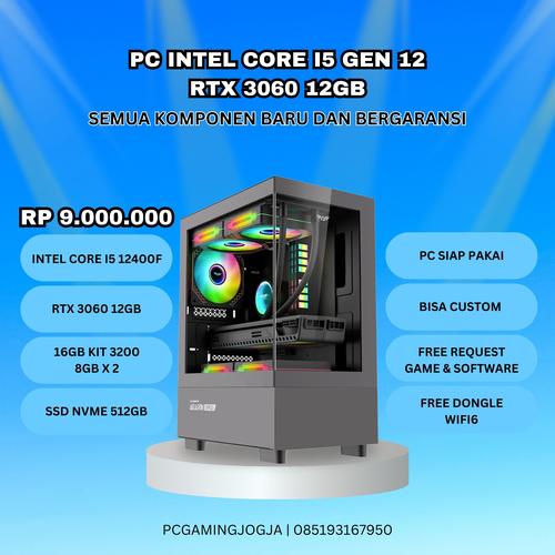 Jual PC RENDEERING INTEL CORE I5 GEN 12 RTX 3060 12GB RAM 16GB DUAL ...