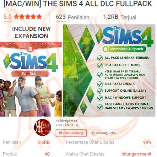 Jual THE SIMS 4 FULLPACK ALL DLC FOR THE SIMS 4 ORIGINAL [MAC/WINDOWS] - MAC OS - Kota Tangerang ...