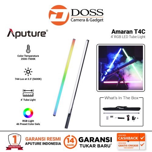 Promo Aputure Amaran T4C RGB LED Tube Light 4' Studio Lighting Cicil 0% ...