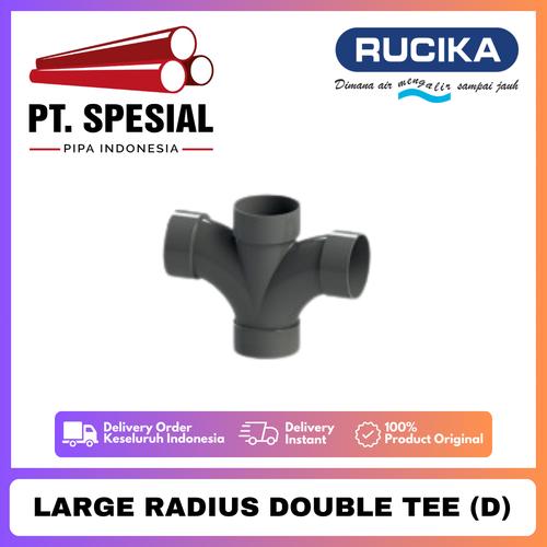 Jual Large Radius Double Tee D PVC Rucika/Large Radius Double Tee Y PVC - 09 - 2 Inch - Jakarta ...