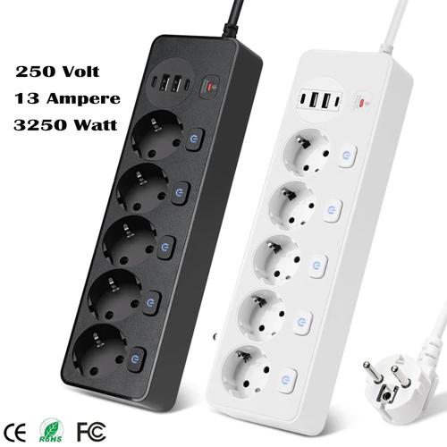 Jual Stop Kontak Kabel Saklar Power Strip Colokan Listrik Plug EU USB ...
