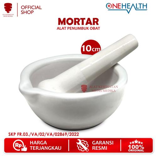 Jual Mortar 10cm OneHealth Lumpang Penumbuk Pengerus Obat Porselen 10 ...