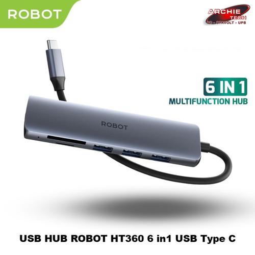 Jual USB HUB ROBOT HT360 6 in1 USB Type C - Kota Denpasar - Archietech ...