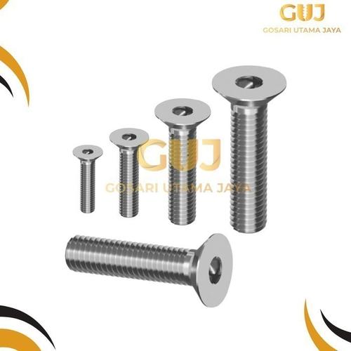 Jual SS 304 Countersunk L M03-0.5 X 30 / Baut L VERSENG M3x30 / Countersunk Socket Stainless M3 ...