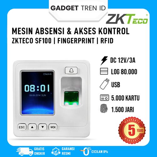Jual Mesin Absensi Fingerprint & Akses Kontrol ZKTeco SF100 | Bisa Kartu - RFID Mifare - Jakarta ...