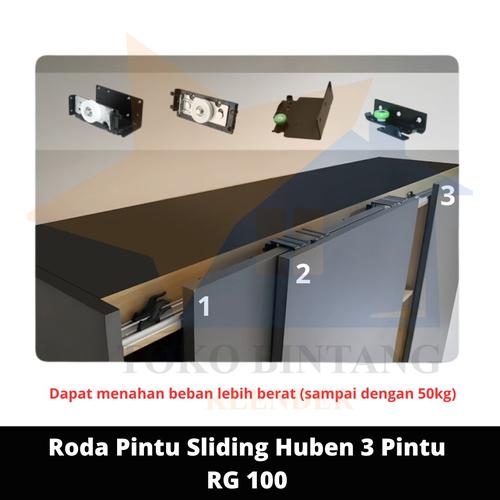 Jual Roda Pintu Sliding Huben 3 Pintu RG-100 (set) - Jakarta Timur ...