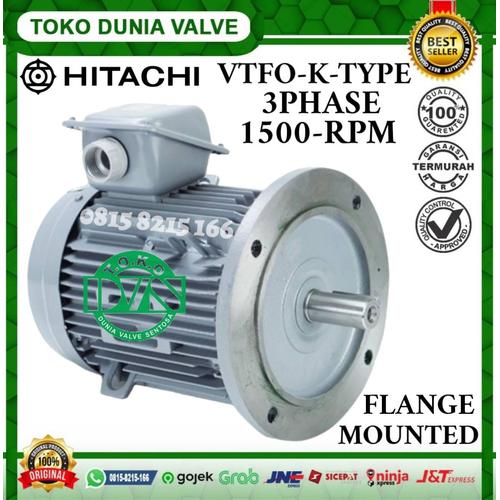 Jual HITACHI VTFO-K 3HP 1500RPM 3PHASE FLANGE MOUNTED ELECTRIC MOTOR ...