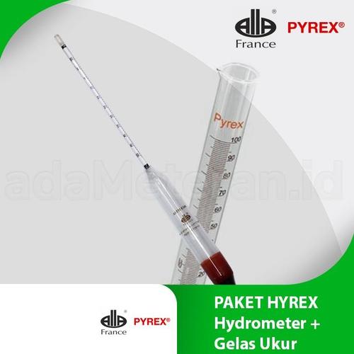 Jual PAKET HYREX 1- HYDROMETER ASTM 0.800 - 0.850 + GELAS UKUR PYREX ...