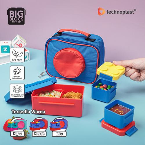 Promo TECHNOPLAST Big Block Lunch Box Set/Tempat Makan Set Big Block ...