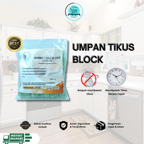 Jual Racun Tikus Avorat Wax Block 0,005 BB 50 gram - 50 gr - Kota ...