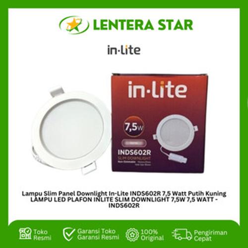 Jual Lampu Slim Panel Downlight In-Lite INDS602R 7,5 Watt Putih Kuning ...