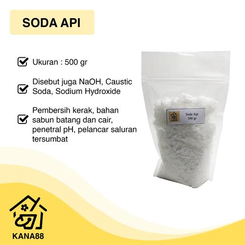 Jual Soda Api 500 Gram NaOH Sodium Hydroxide Caustic Soda Pelancar ...