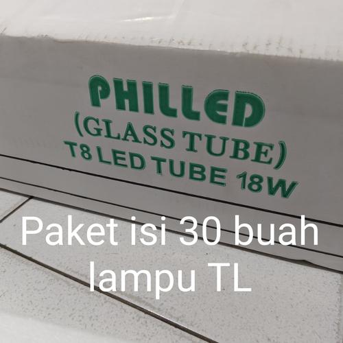 Jual Paket 1 dus isi 30 buah lampu TL T8 LED 18w 18 watt 18 w tube ...