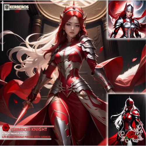 Jual Kitbash Crimson Knight Female Warrior Phicen TBLeague S02A Hot ...