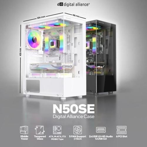 Jual CASING DIGITAL ALLIANCE N50SE - ATX Gaming Case DA N50se - Hitam ...