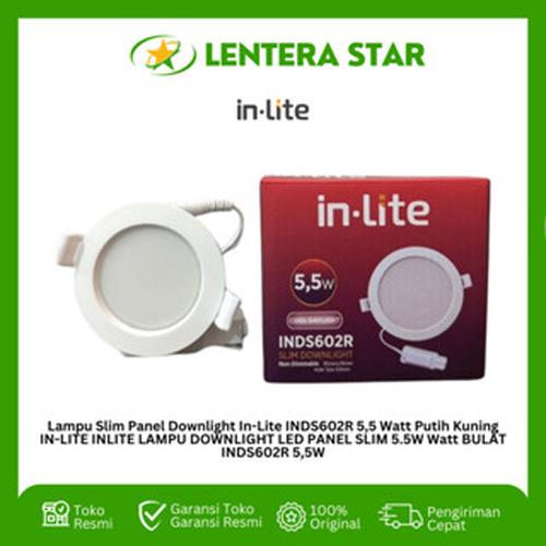Jual Lampu Slim Panel Downlight In-Lite INDS602R 5,5 Watt Putih Kuning ...