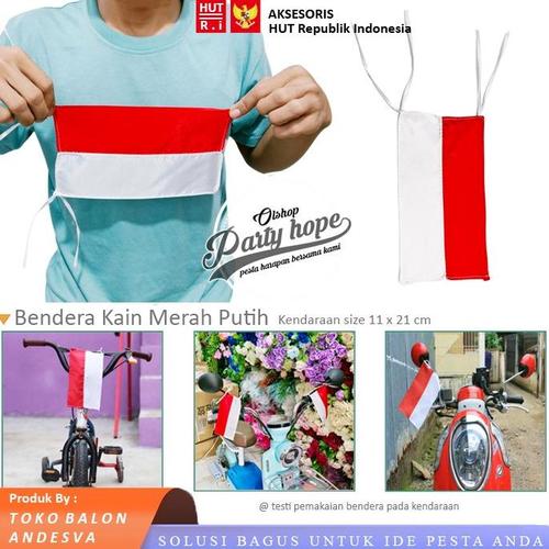 Jual Bendera Merah Putih Kendaraan / Bendera Sepeda Motor Merah Putih ...