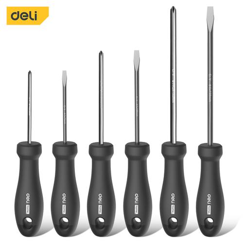Promo Deli Tools Screwdriver Set Obeng 6 Pcs HT100XXX - Hitam - Kab ...