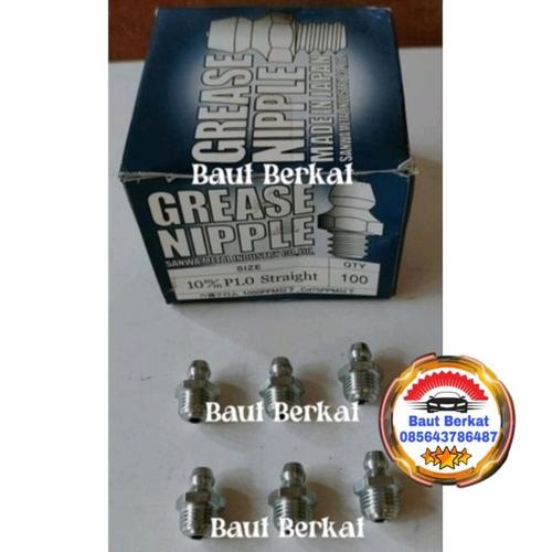 Jual Grease Nipple 10Mm Lurus Straight Nepel Gemuk 10Mm Lurus Made In ...
