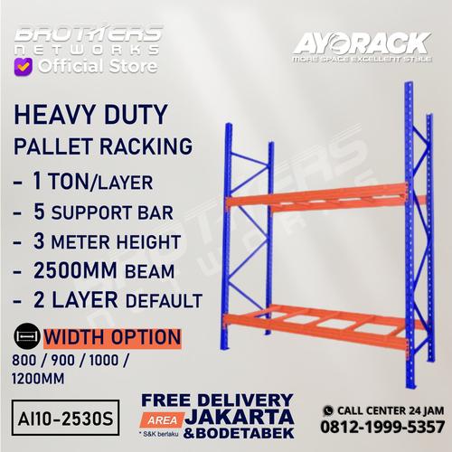 Promo PALLET RACKING 1 TON HEAVY DUTY 3 METER - RAK PALET AYORACK AI10 ...