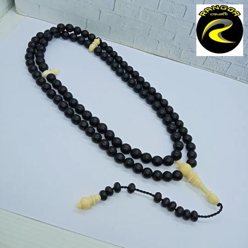 Jual tasbih kayu galih kelor hitam kombinasi tulang D77 - Kab. Jember ...