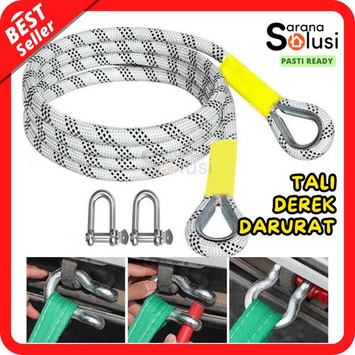 Jual Tali Derek Mobil Tow Rope Strap Darurat 5 Ton Polyester 18mm ...