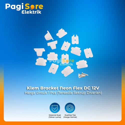 Jual Klem Lampu Neon Bracket LED Neon Flex Lampu Selang SMD DC 12V ...