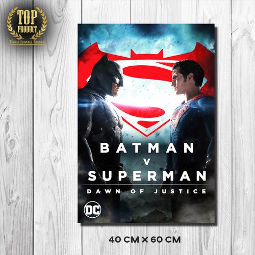 Jual Poster Superhero Batman Superman (40x60cm) Hiasan Ruangan Kantor ...