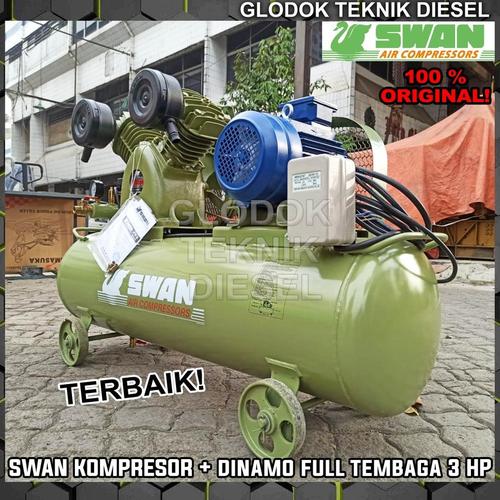 Jual SN Air Compressor 3 HP + Dinamo Motor 3 Phase Kompresor Angin ...
