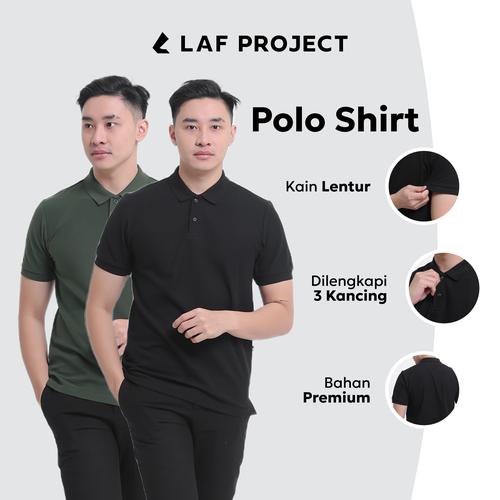 Promo LAF Project - Kaos Polo Shirt Polos Pria Premium - Army, M - Kota ...