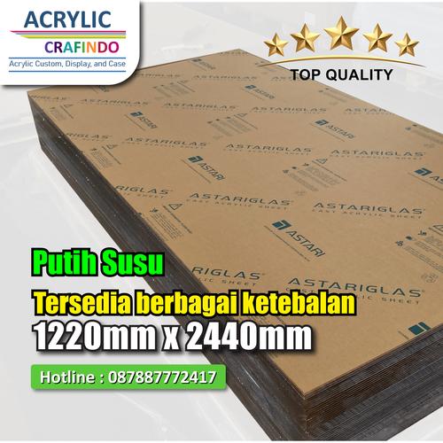 Jual Akrilik lembaran putih susu / opal tebal 2mm,3mm,4mm,5mm,8mm, 10mm 122x244 ASTARIGLAS CAST ...