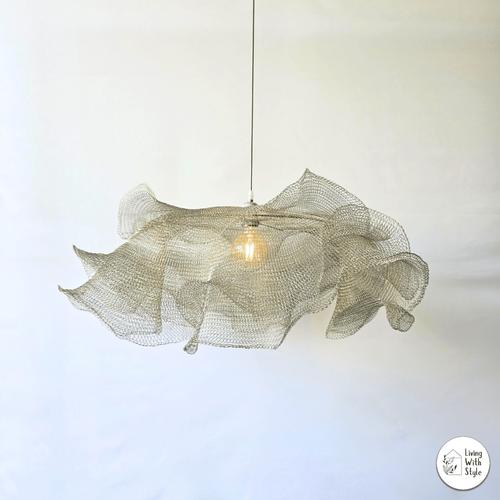Jual Living With Style - Mekar Lighting in Silver Knitted Wire Art ...