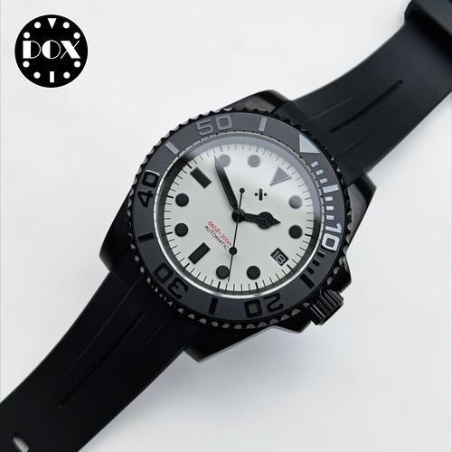 Promo NamokiMOD SUB Divemaster White Dial NH35 Automatic Rubber Strap ...