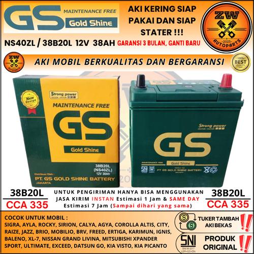 Jual AKI MOBIL AYLA, BRV, MOBILIO, AGYA, JAZZ, CALYA NS40ZL GS MF 12 V 38 AH AKI KERING ...