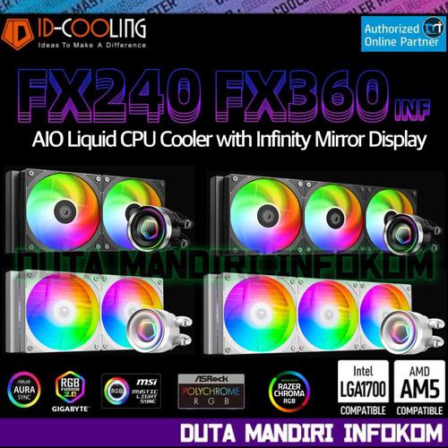 Promo ID Cooling FX240 FX360 INF ARGB - AIO Liquid CPU Cooler with ...