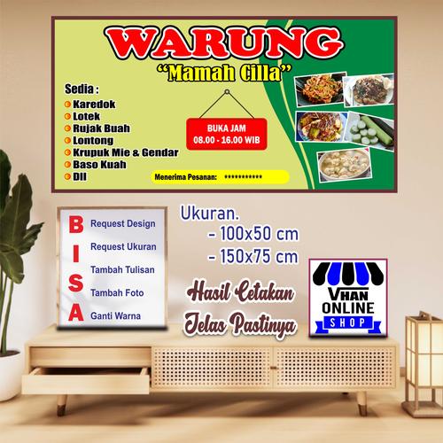 Jual Cetak Spanduk Banner Keren Warung Karedok Atau Warung Nasi ...