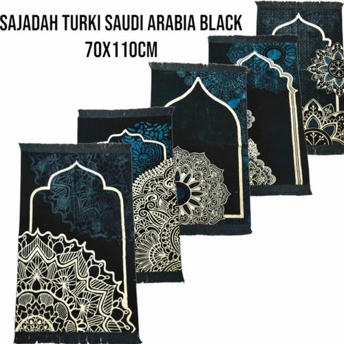 Promo sejadah hitam saudi premium bludru tebal UK besar - 6 - Kota ...